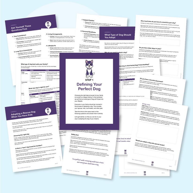 Dog Adoption Workbook: The Roadmap to Adopting Your Perfect Dog ...