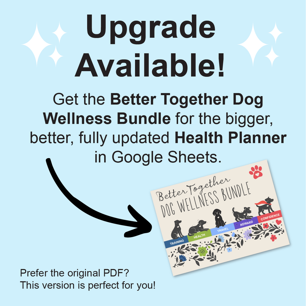 My Dog's Health Planner - Printable Dog Health Record – Rescue Dogs 101